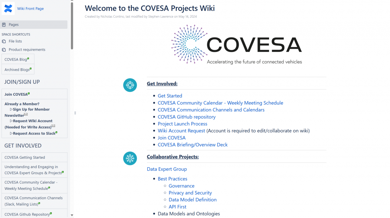 COVESA Migrating to a Hosted Atlassian Wiki
